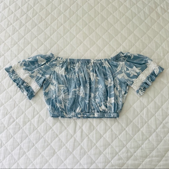 Surf Gypsy | Tops | Surf Gypsy Off The Shoulder Cropped Blouse | Poshmark